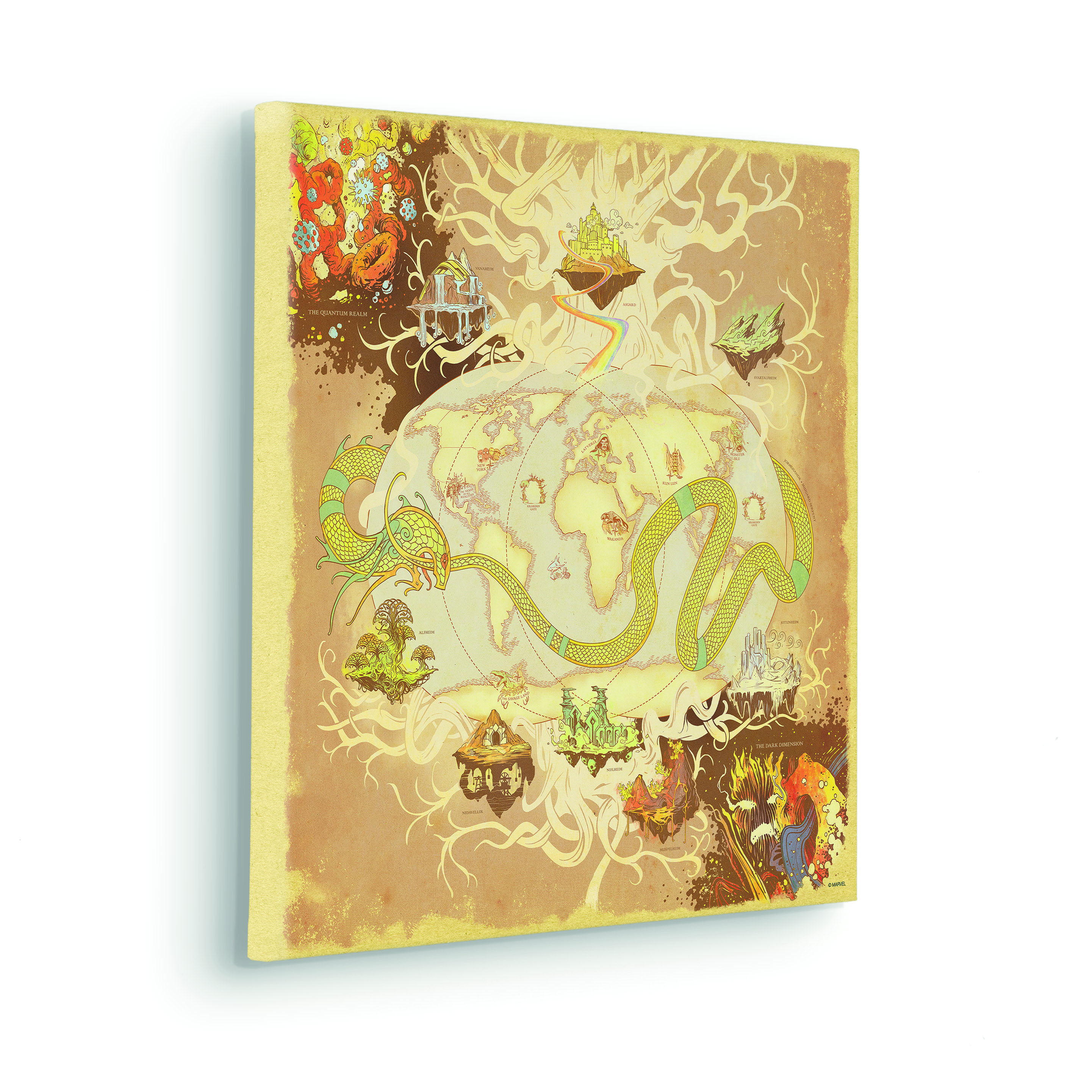 Canvas print "Marvel World Map" by Komar® I only 21.53