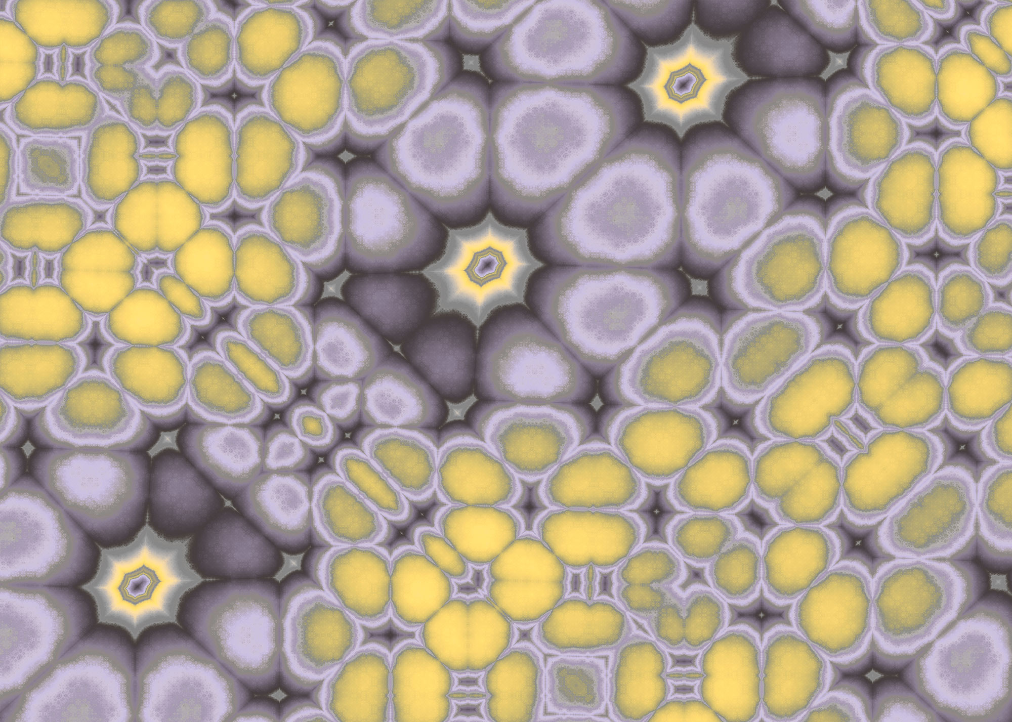 Fractal Flakes - Yellow Lavender Mural | Photomural.com