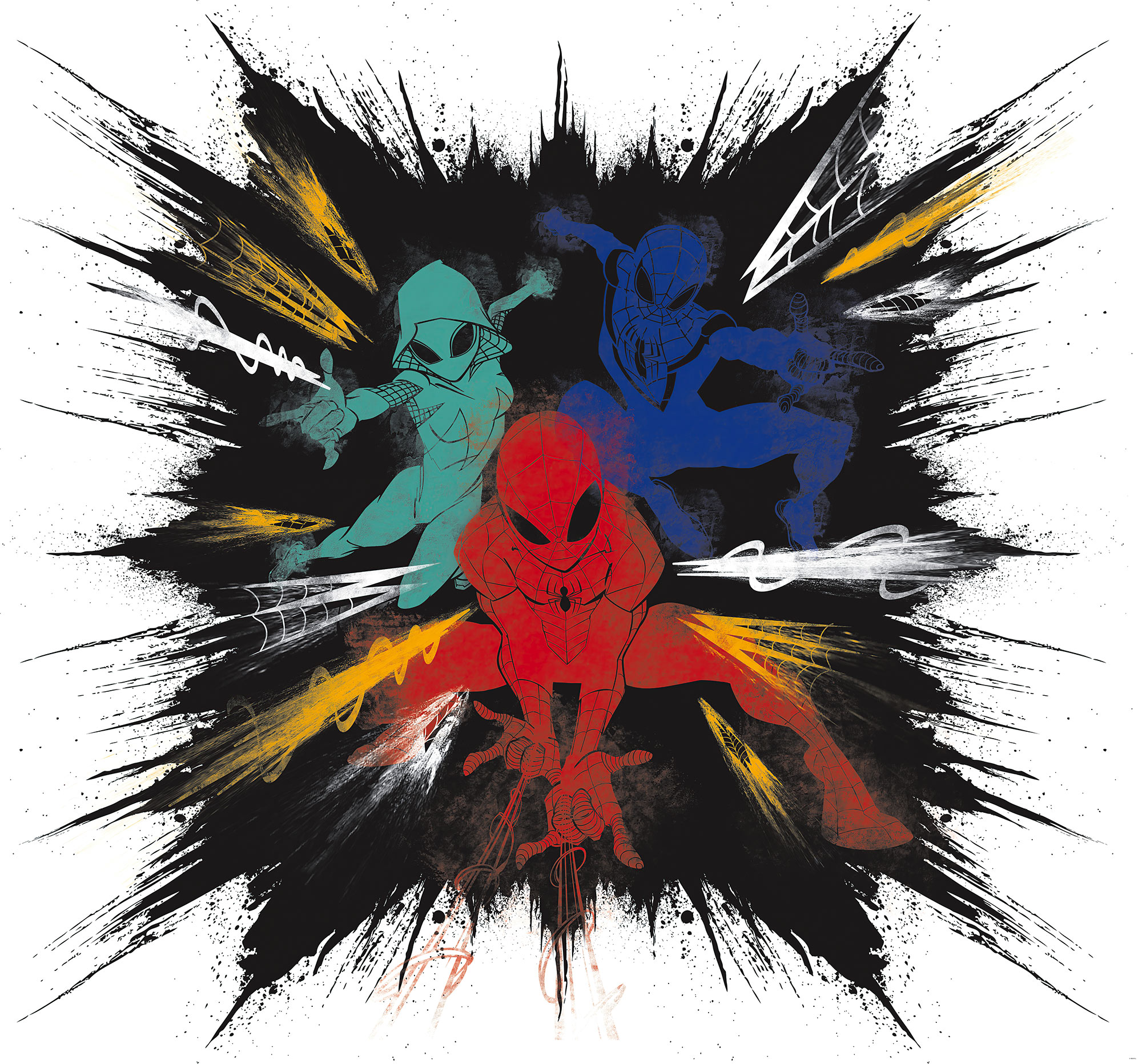Spider-Man Color Explosion - Superhero Wall Mural | Photomural.com