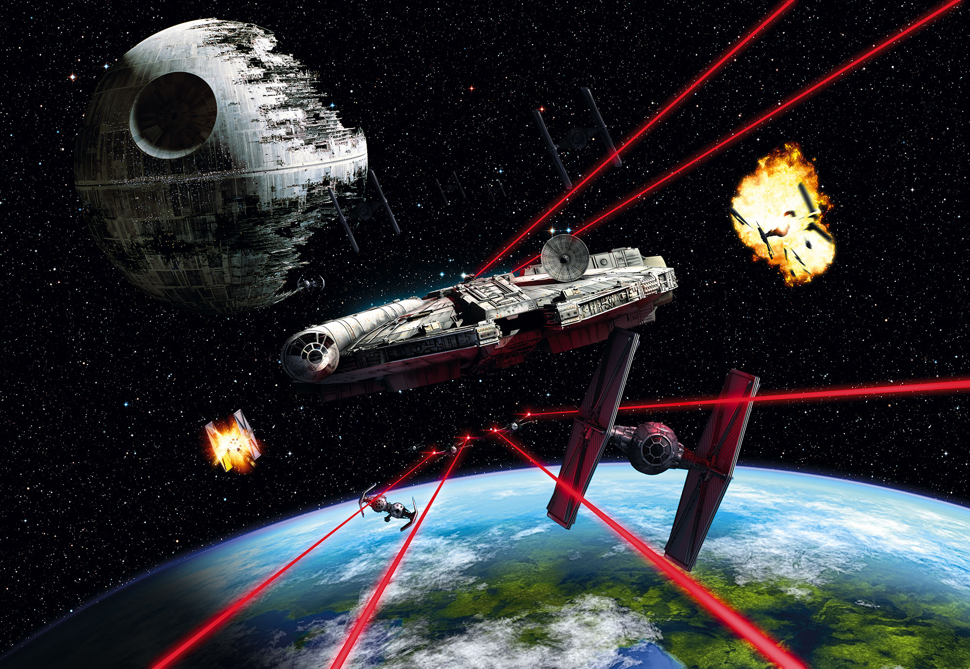 STAR WARS Millennium Falcon - Millennium Falcon Wallpaper | Photomural.com