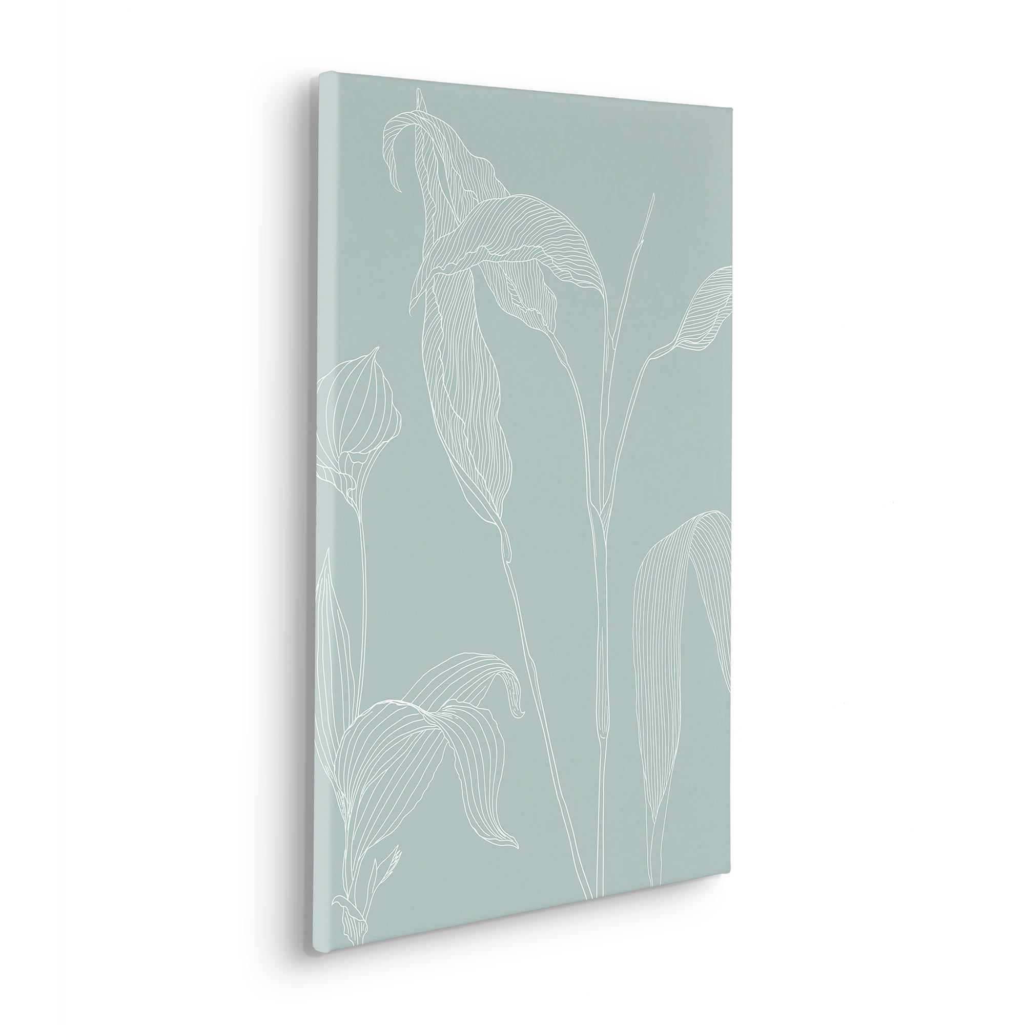 Minty Green - Green Botanical Wall Art | Photomural.com