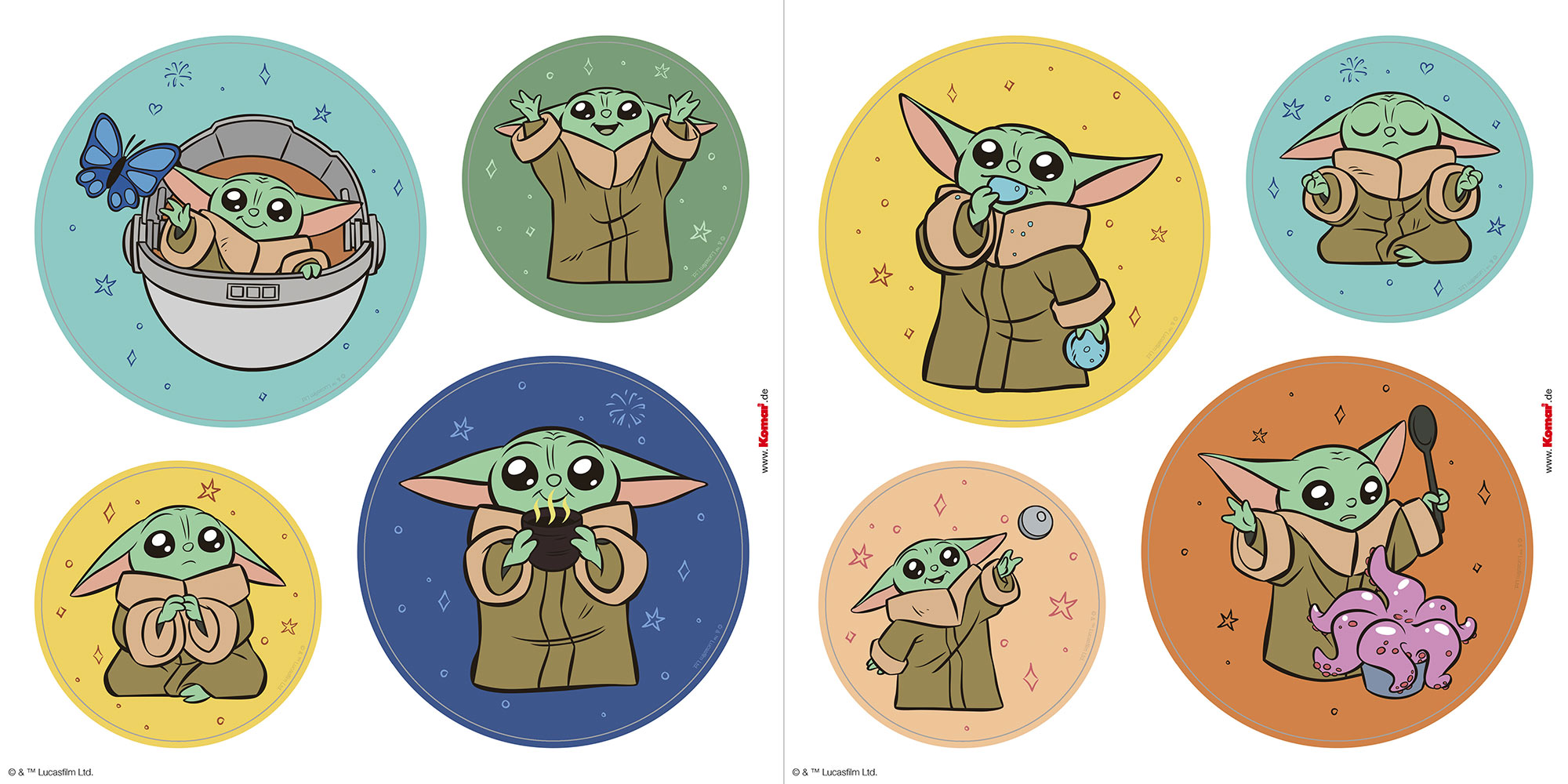 Window sticker "Grogu - Padawan Bubbles" by Komar® | Star Wars | only ...