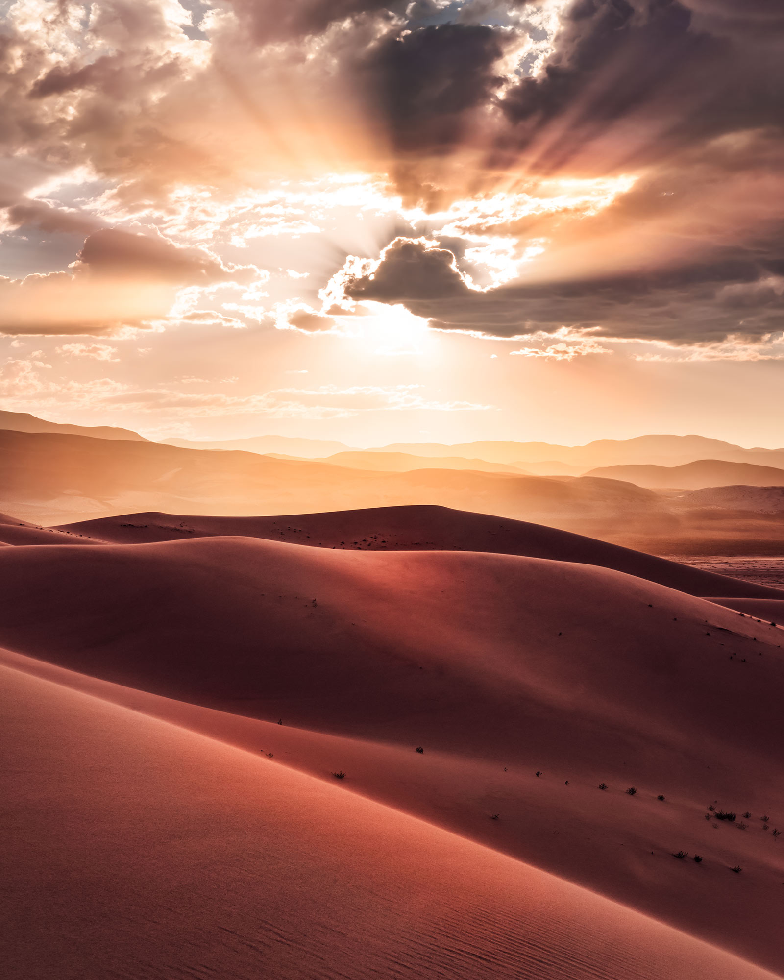 God Rays - Desert Dune Mural | Photomural.com