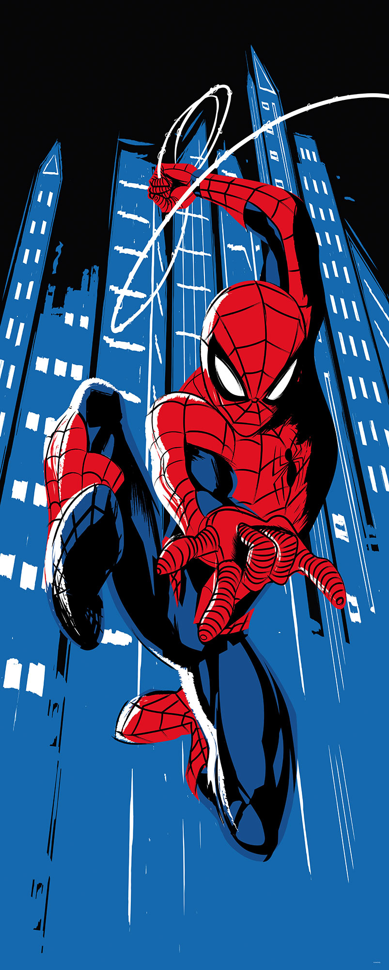 Spider-Man Rooftop-Rockin‘ - Dynamic Spider-Man Scene | Photomural.com