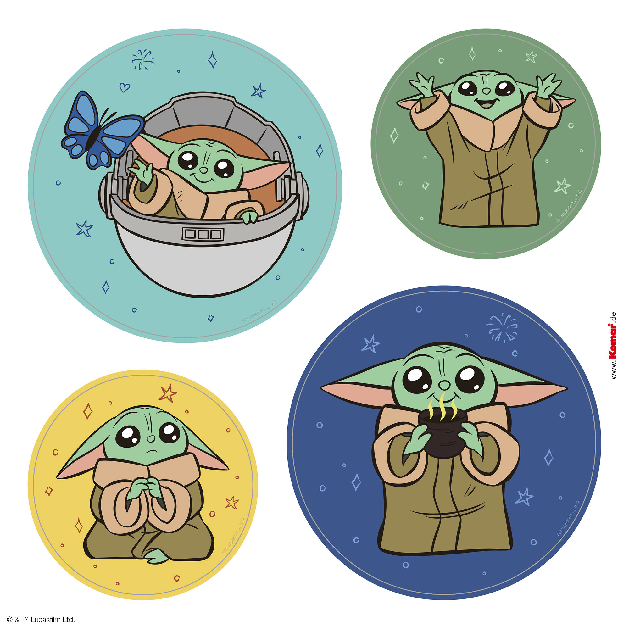 Window sticker "Grogu - Padawan Bubbles" by Komar® | Star Wars | only ...