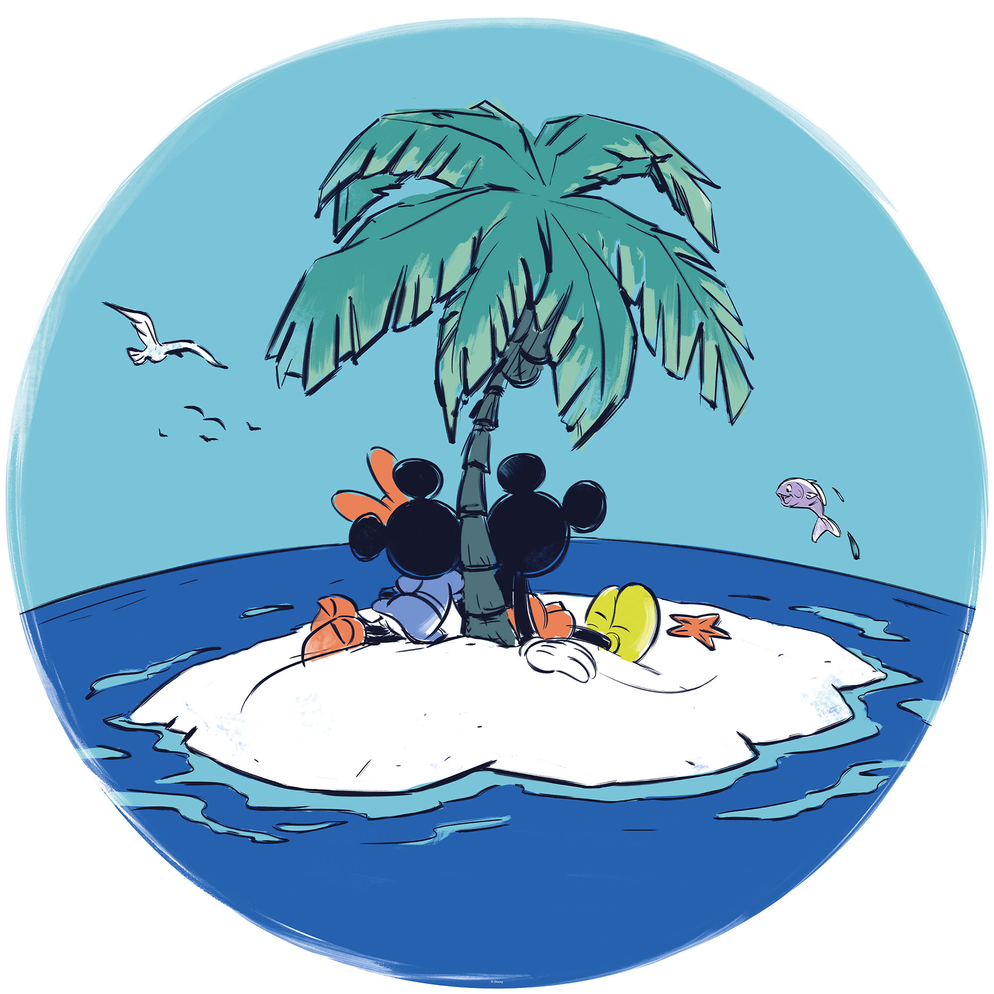 Mickey And Minnie Mouse Beach